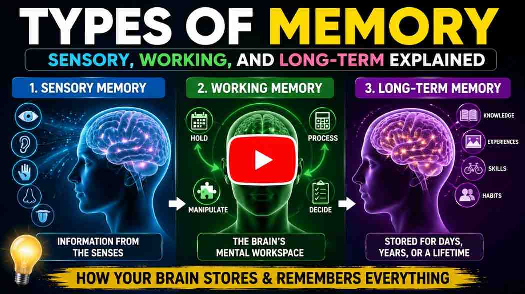 Types of Memory: Sensory, Working, and Long-Term